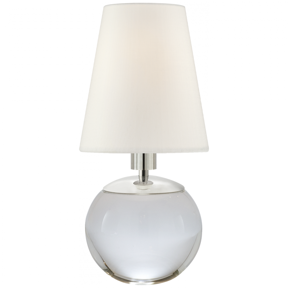 Tiny Terri Round Accent Lamp : TOB 3051CG-L : Crystal : Linen | City ...